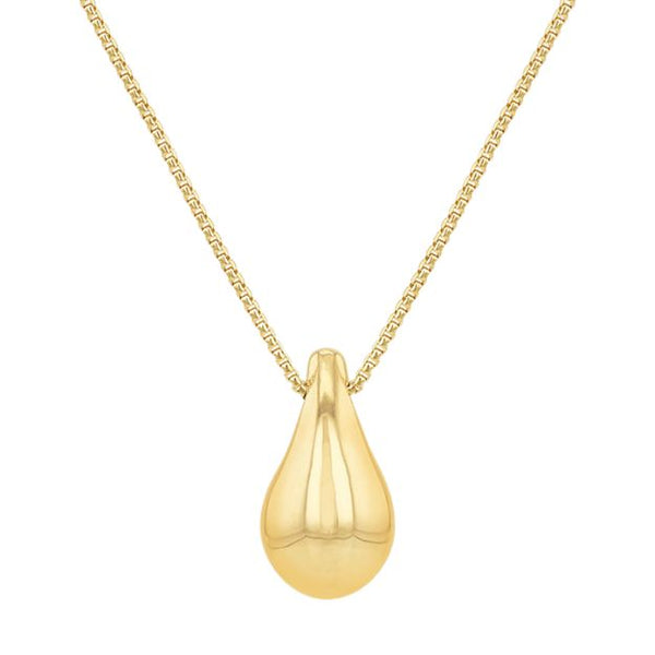 9ct Yellow Gold Large Teardrop Adjustable Necklace – WJ Edwards